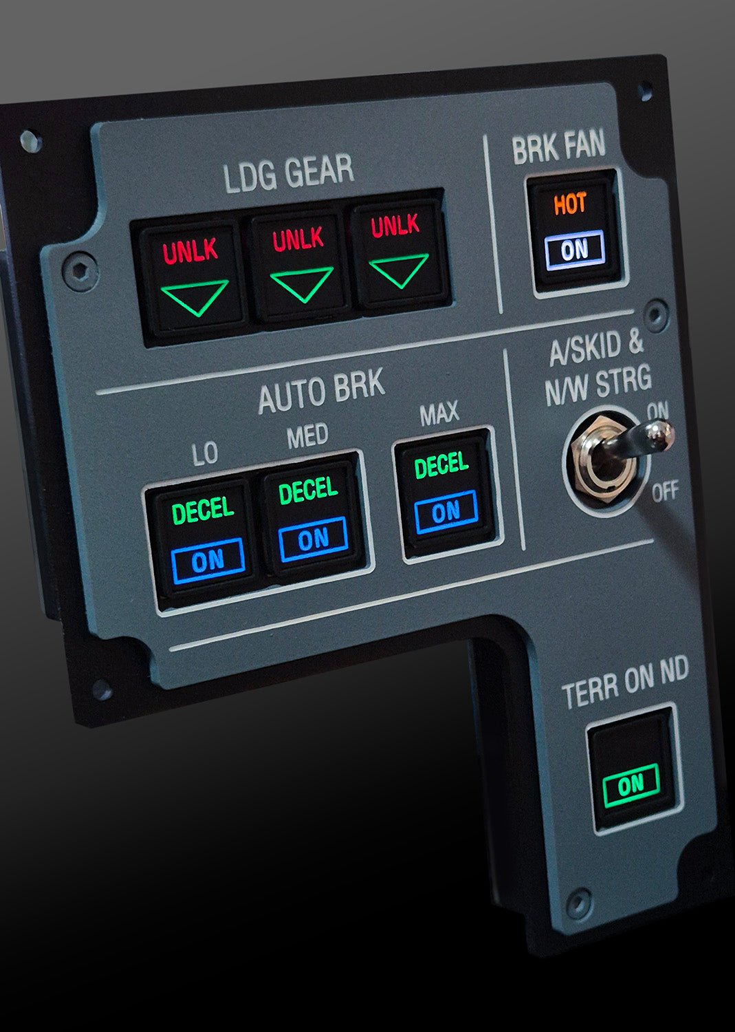DIY A320 AUTO BRAKE Panel – SL3 Simulations