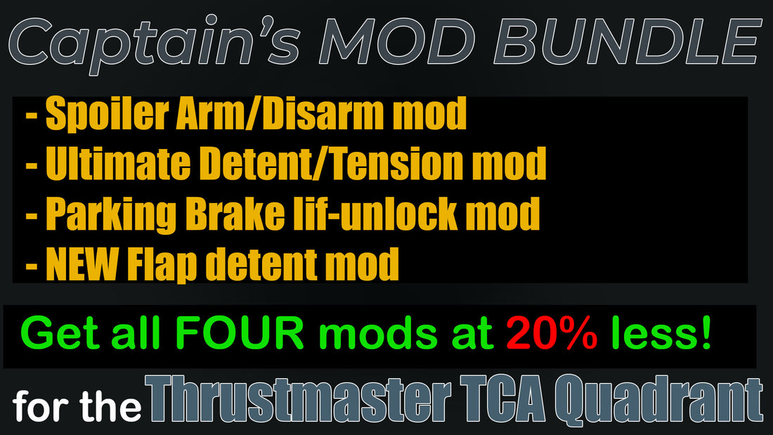 Thrustmaster TCA Quadrant Mod - Captain's Bundle PACK – SL3 Simulations