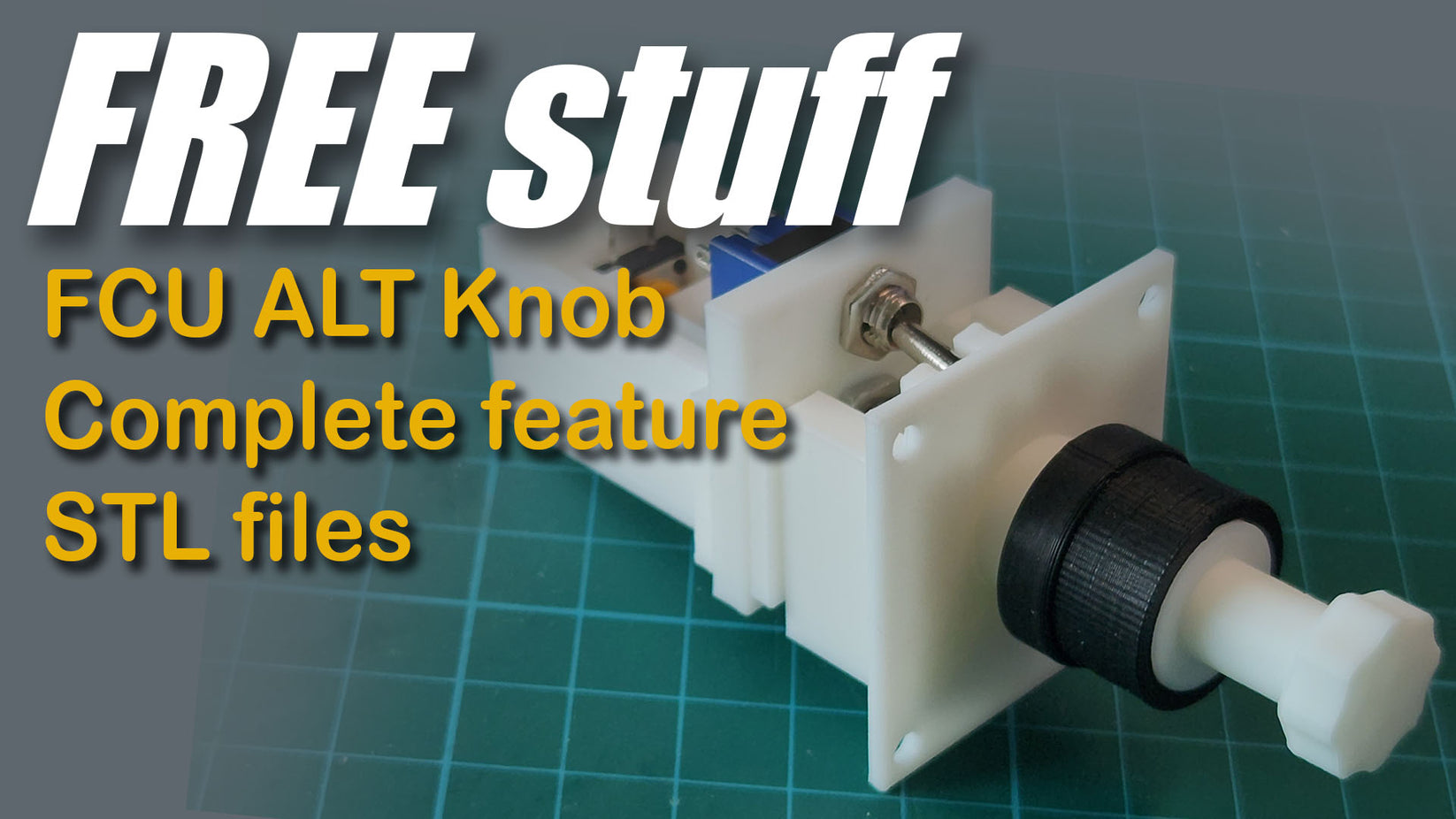 FREE - FCU ALT knob complete feature STL files – SL3 Simulations