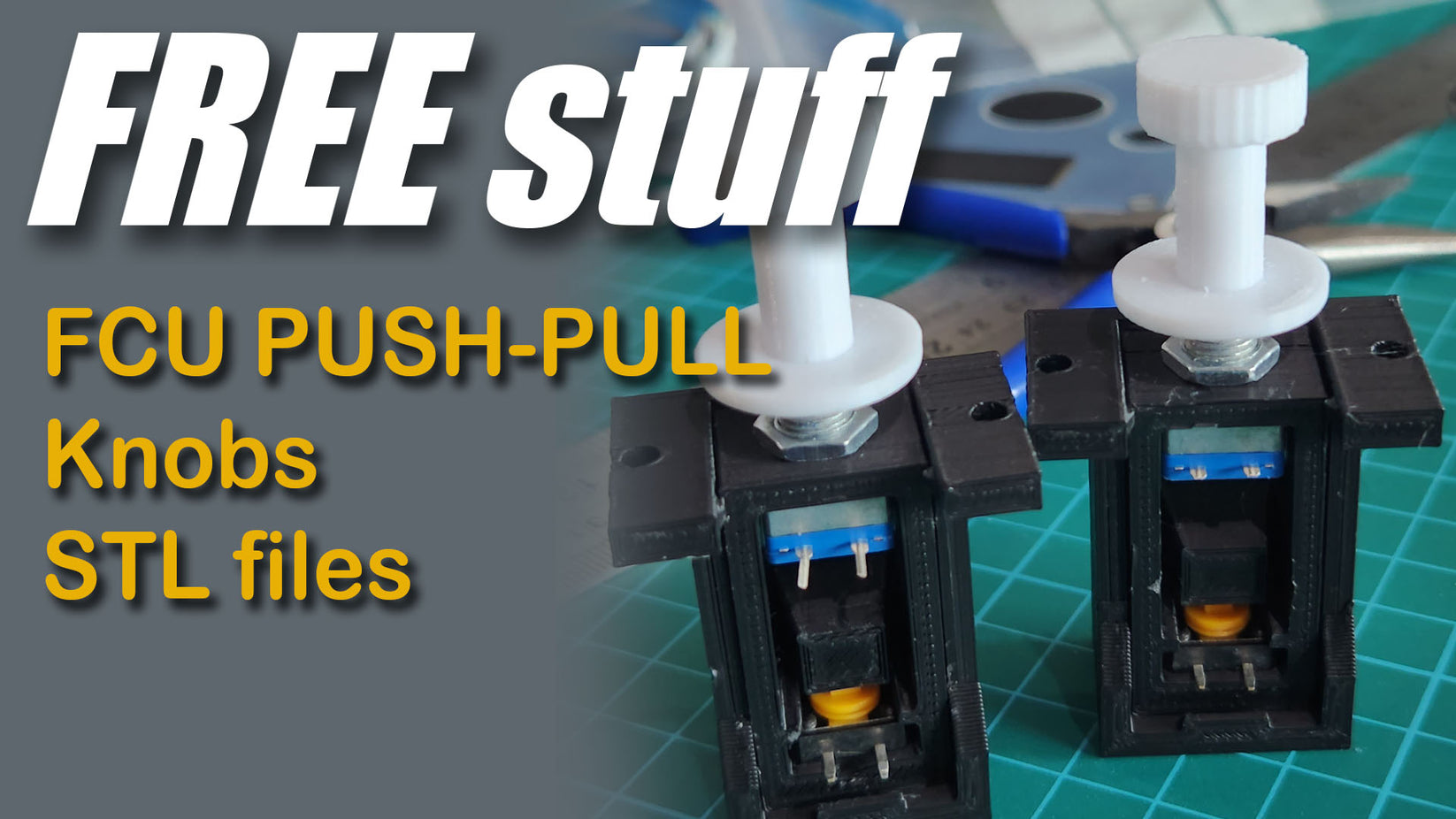 FREE - FCU Push-Pull knob STL files D-I-Y – SL3 Simulations